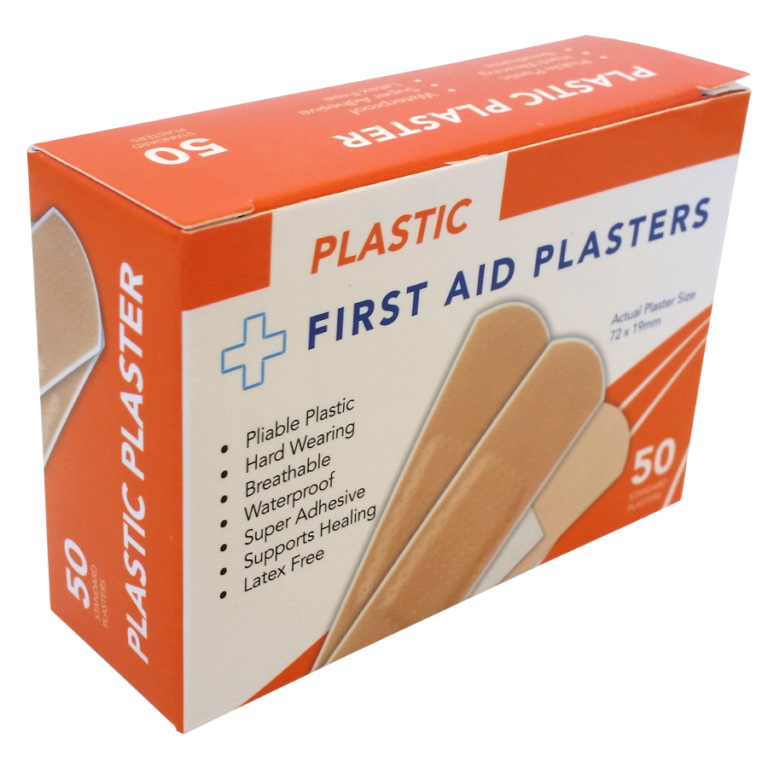 Plaster Range, Includes Fabric, Waterproof and Food Industry Plasters