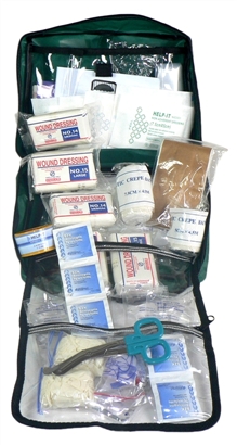 Forestry Crew First Aid Kit, Soft Pack, Clear Plastic Box, and Refill