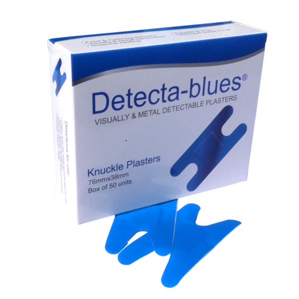 Blue Detectable Shaped Plasters, Knuckles, Finger Tip & Finger Extension